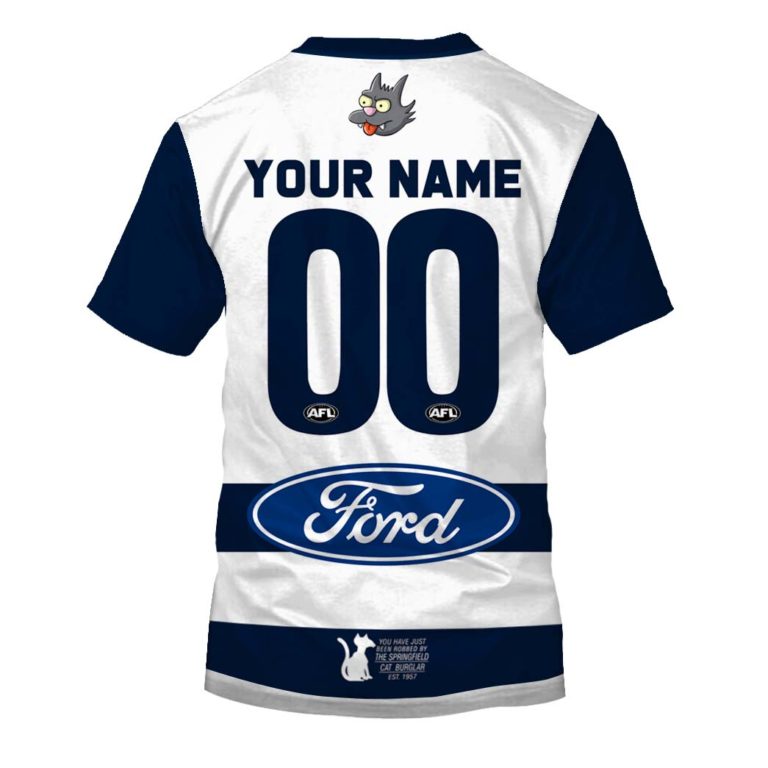 Personalize AFL Geelong Cats The Simpsons Guernsey Jumper Hoodie ...