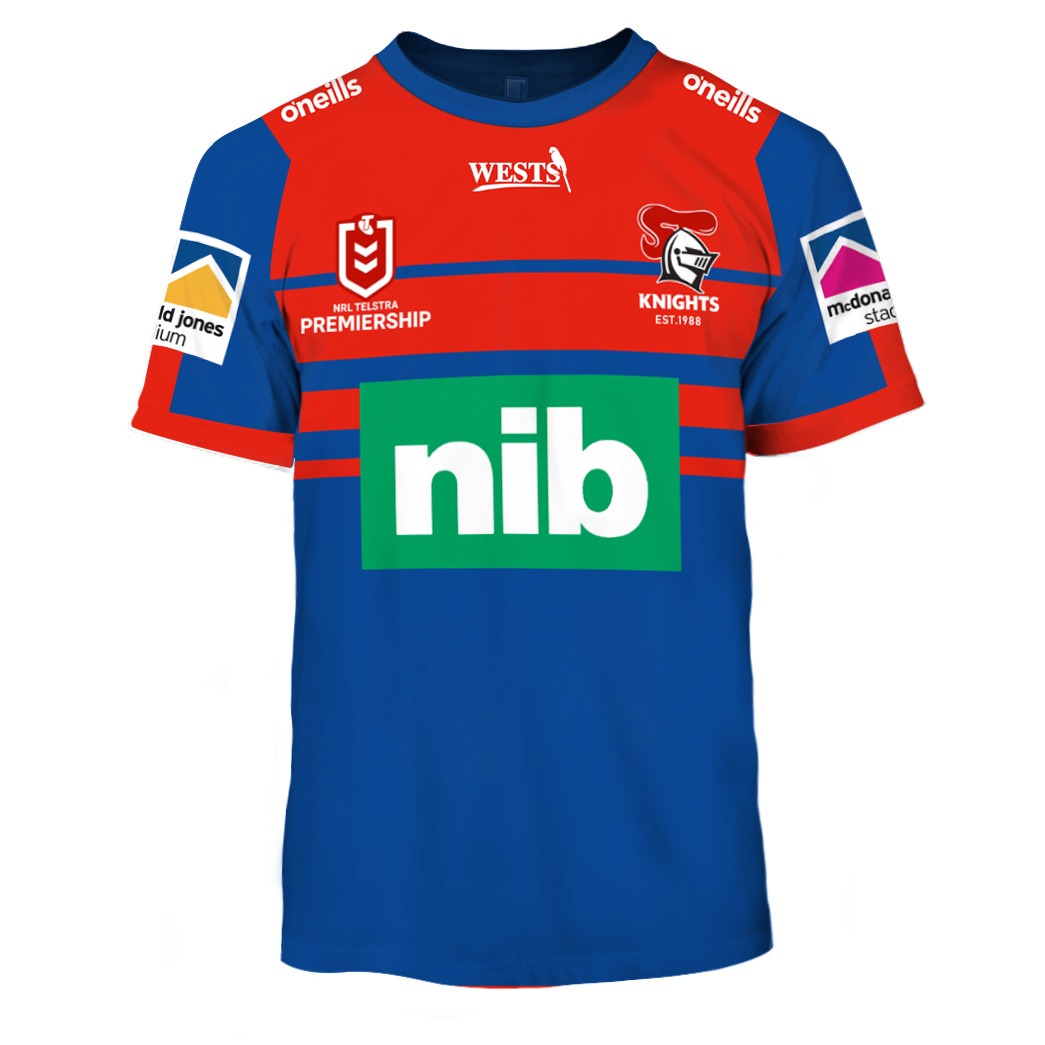 Personalise NRL Newcastle Knights 2022 Home Jersey Stainless Steel ...