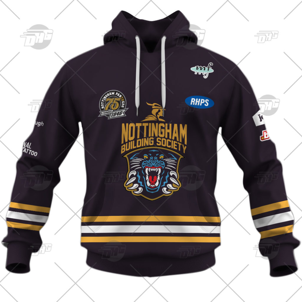Personalized EIHL Nottingham Panthers 2021/22 Black Jersey ...
