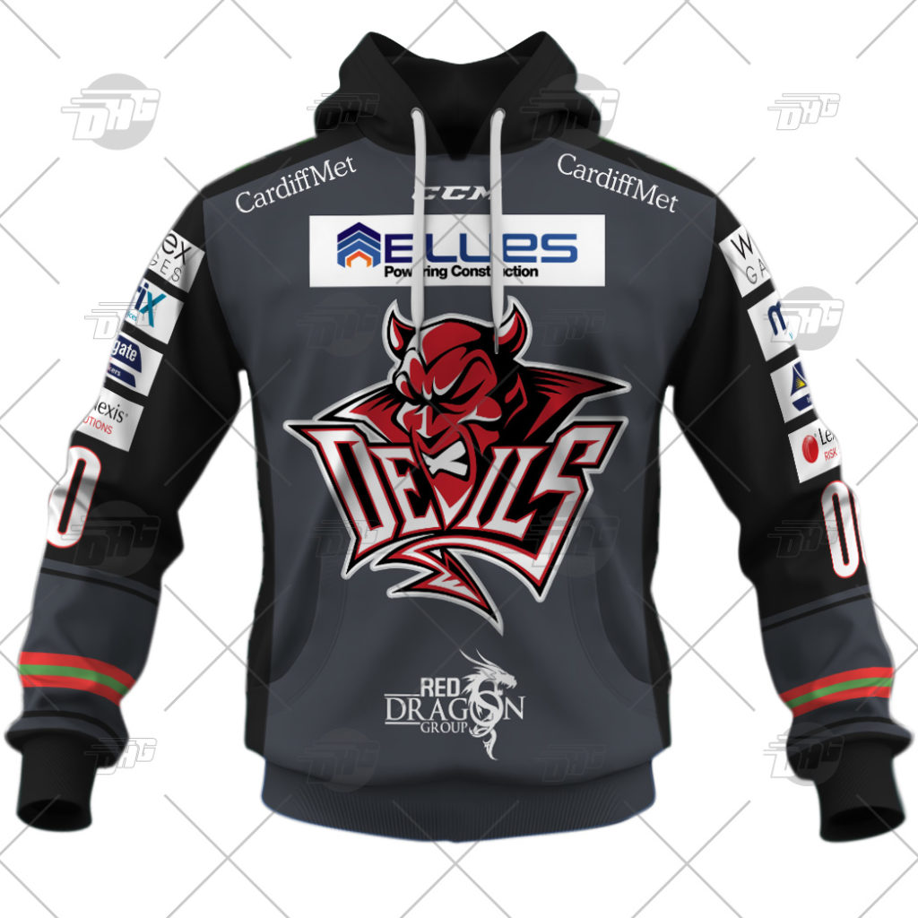 Personalized EIHL Cardiff Devils 2021/22 Dark Grey Jersey ...