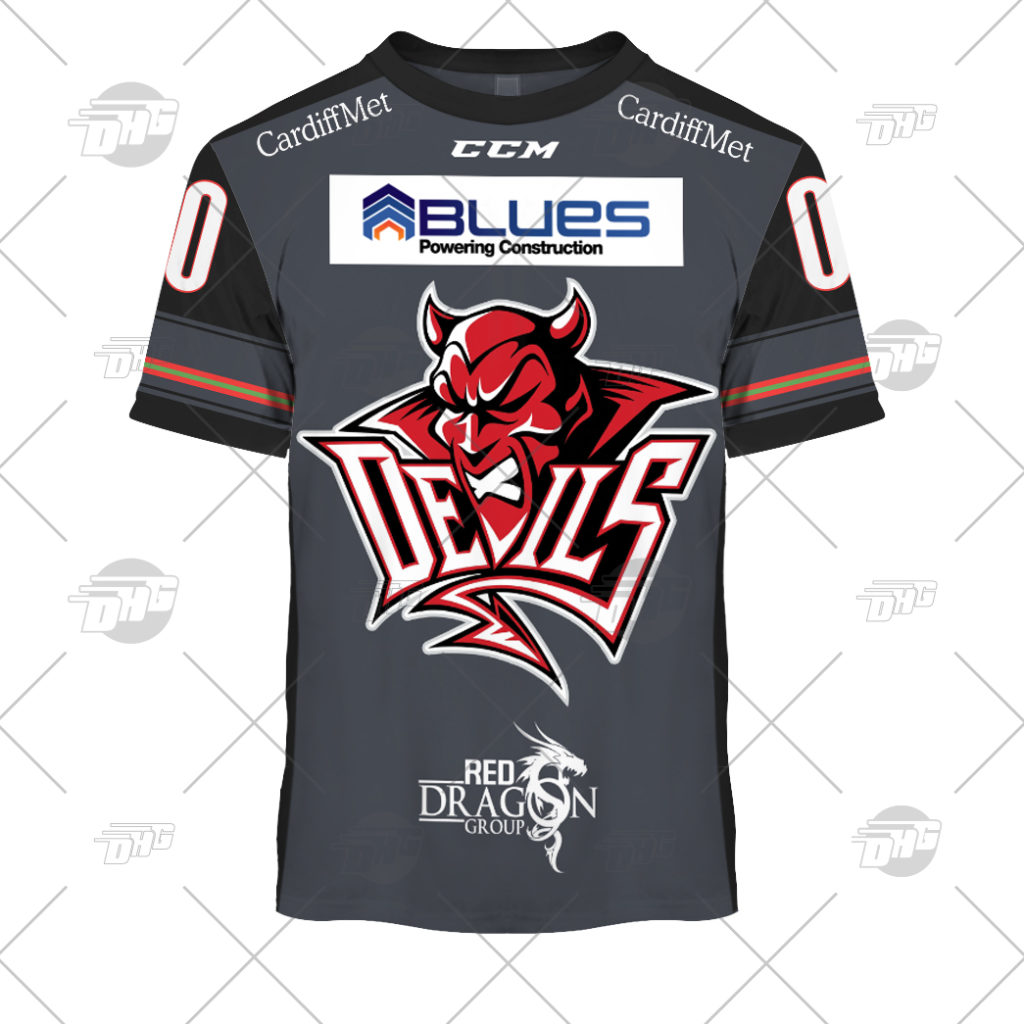 Personalized EIHL Cardiff Devils 2021/22 Dark Grey Jersey ...