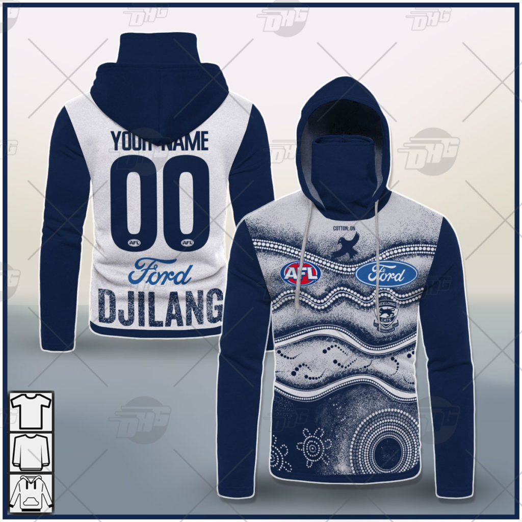 Custom-made AFL Geelong Cats 2021 Authentic Indigenous Men Guernsey ...