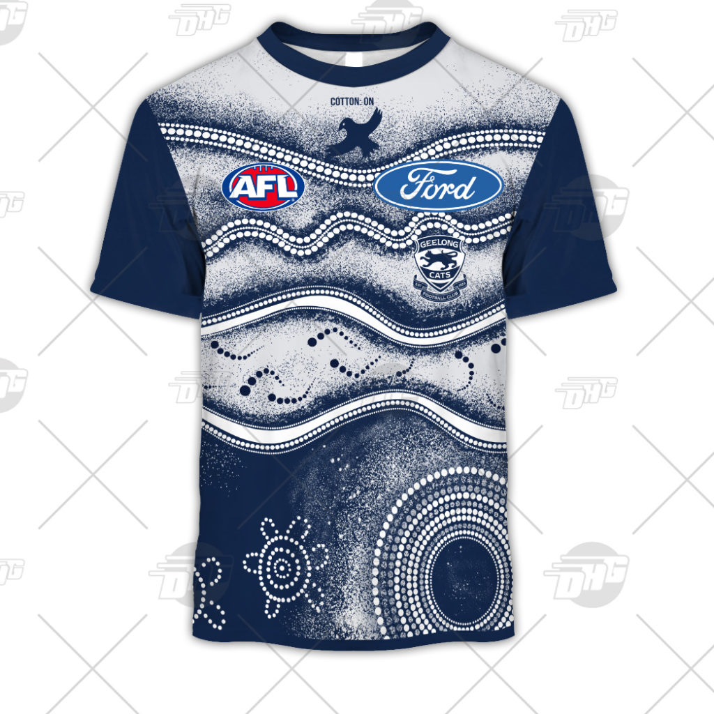 Custom-made AFL Geelong Cats 2021 Authentic Indigenous Men Guernsey ...