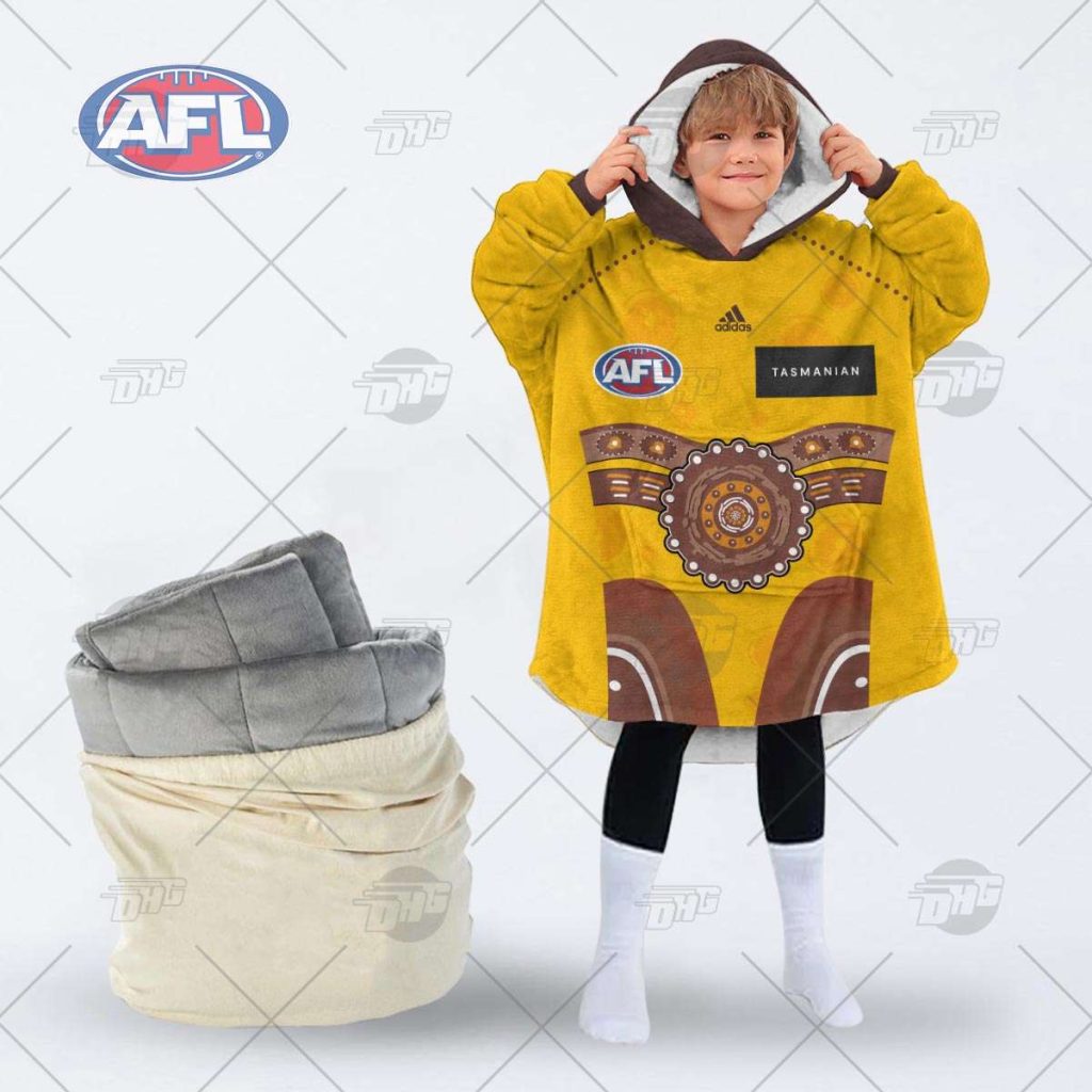 Personalise AFL Hawthorn Indigenous oodie blanket hoodie snuggie ...