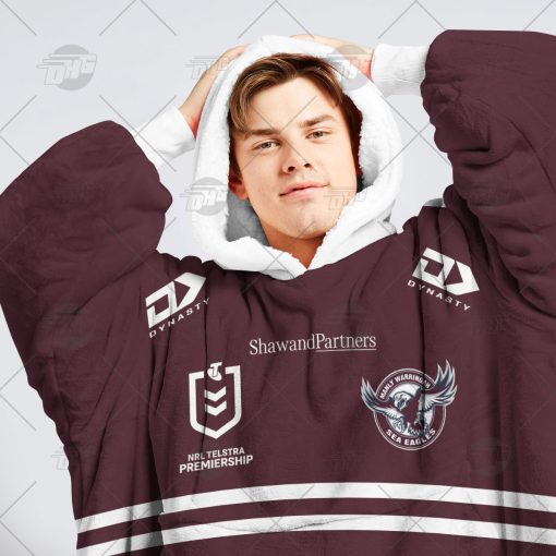 Personalised NRL Manly Warringah Sea Eagles Oodie 2023 Home Jersey ...