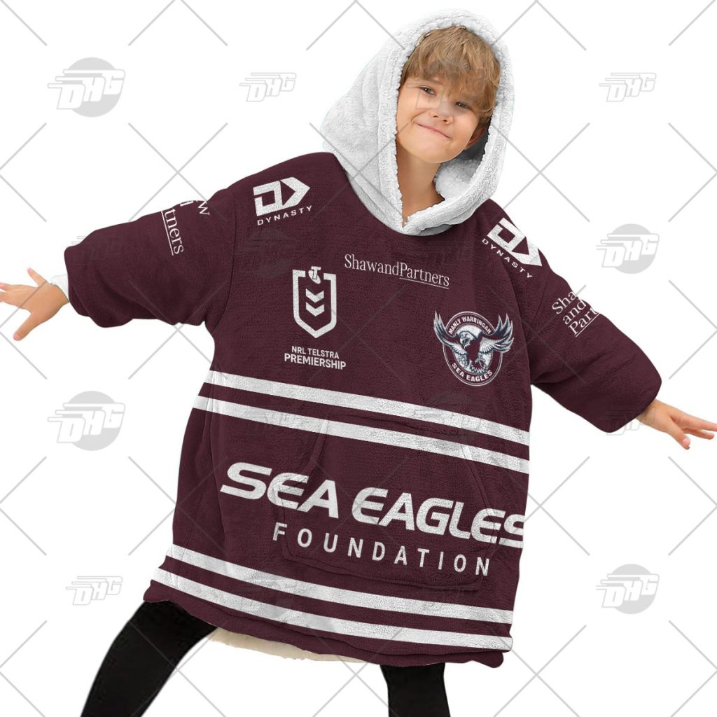 Personalised NRL Manly Warringah Sea Eagles Oodie 2023 Home Jersey ...